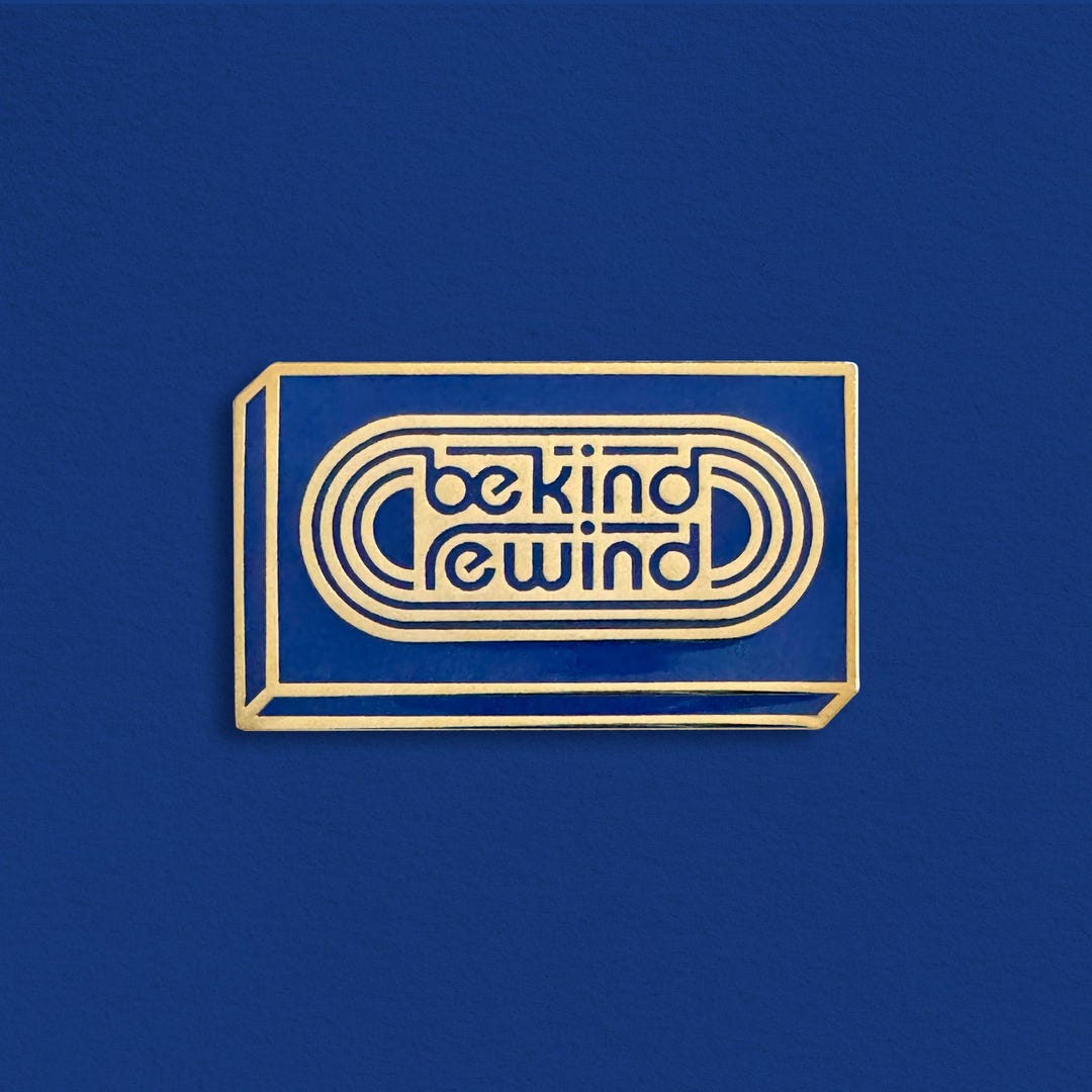 Be Kind Rewind Enamel Pin - Etsy