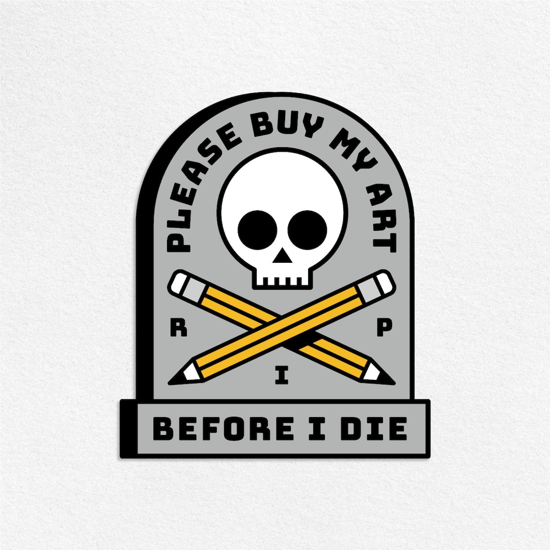 Please Buy My Art Sticker - Etsy