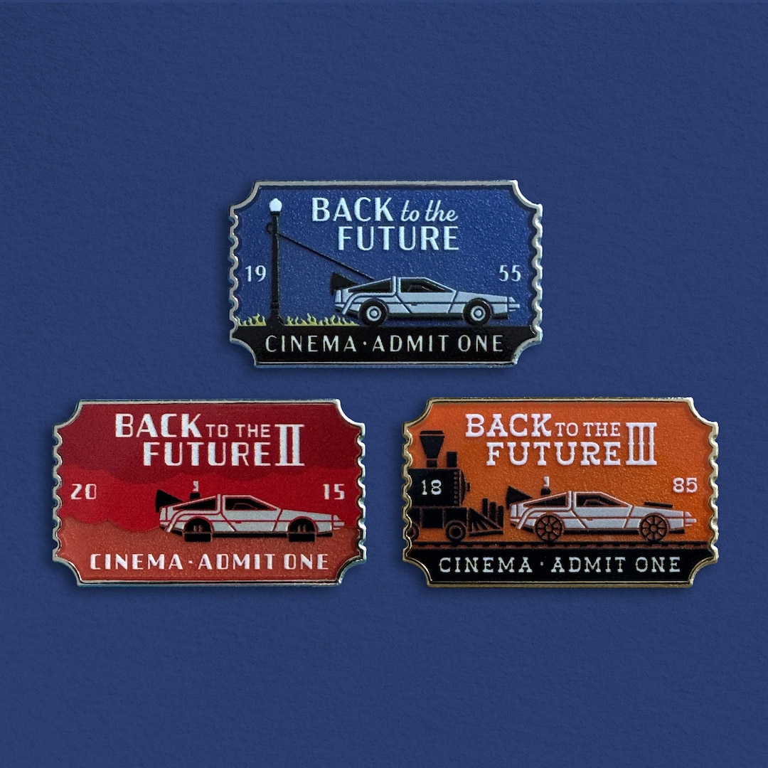 BTTF Trilogy Ticket Enamel Pin Set - Etsy