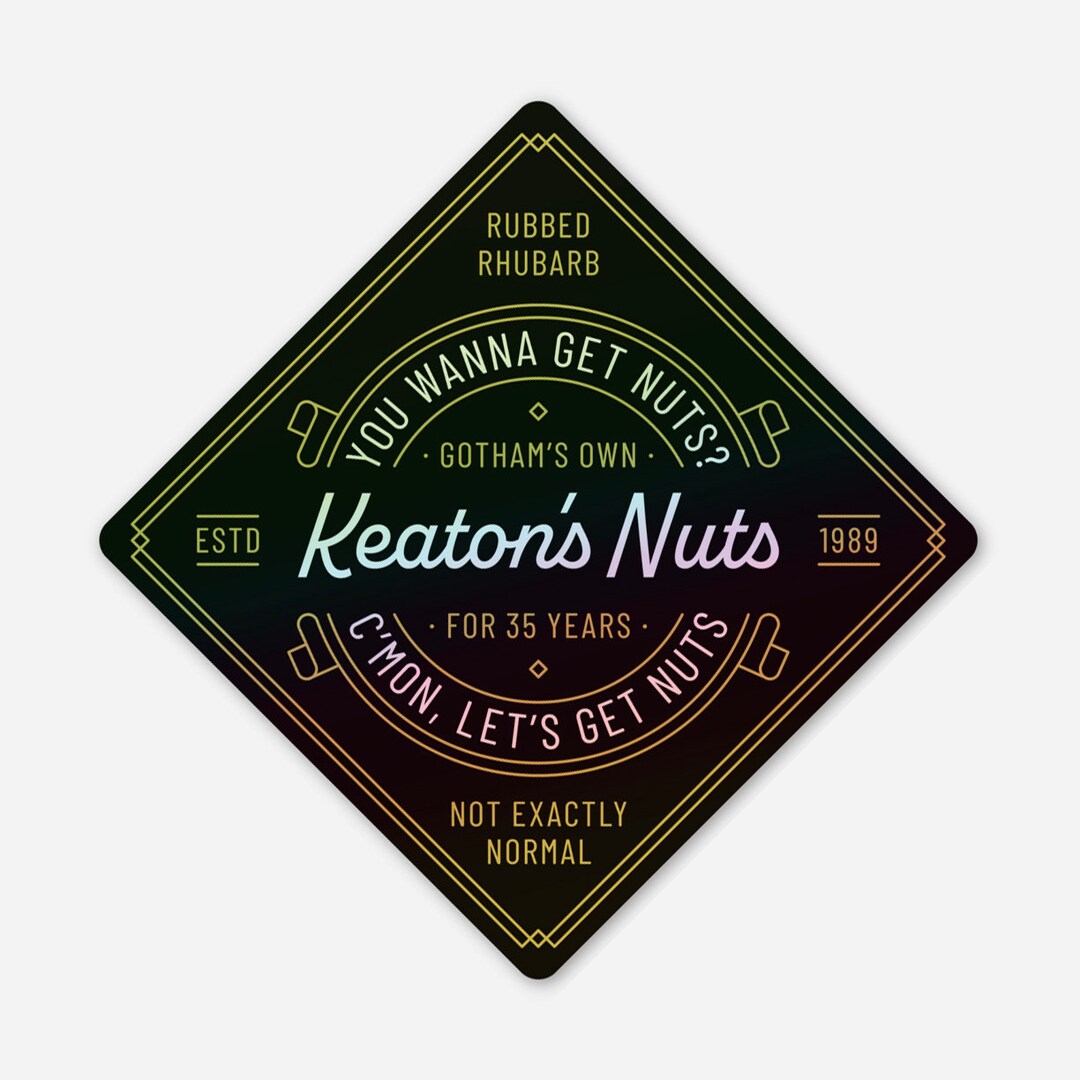 Let's Get Nuts Holo Sticker - Etsy