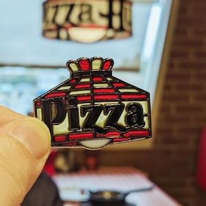Pizza Lamp Enamel Pin - Etsy