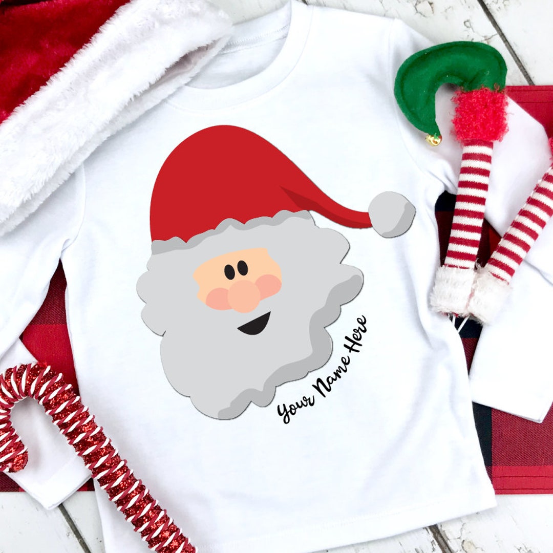 Santa Face SVG, Santa Monogram SVG File for Silhouette and Cricut ...