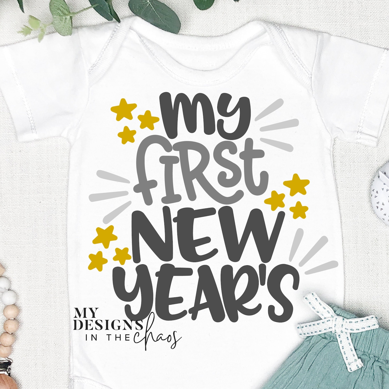First New Years SVG Cutting File for Silhouette and Cricut Baby New ...