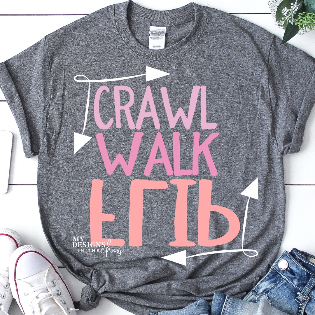 Gymnastics SVG File / Cutting File / Crawl Walk Flip SVG / Gymnastics ...