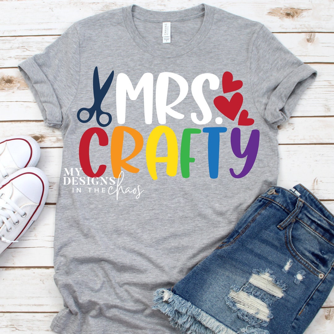 Mrs. Crafty SVG File/ Crafty Cutting File/ Crafty Cut File/ Silhouette ...