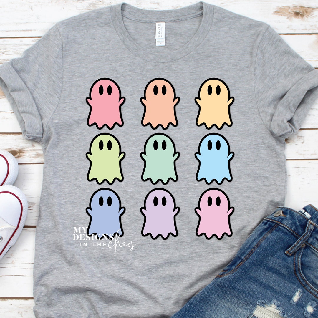 Colorful Ghosts SVG, Halloween Ghost Face PNG, Halloween Ghost Face Svg ...