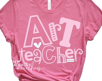 Art Teacher SVG/ Funky Art Teacher SVG Cutting File for Silhouette or ...