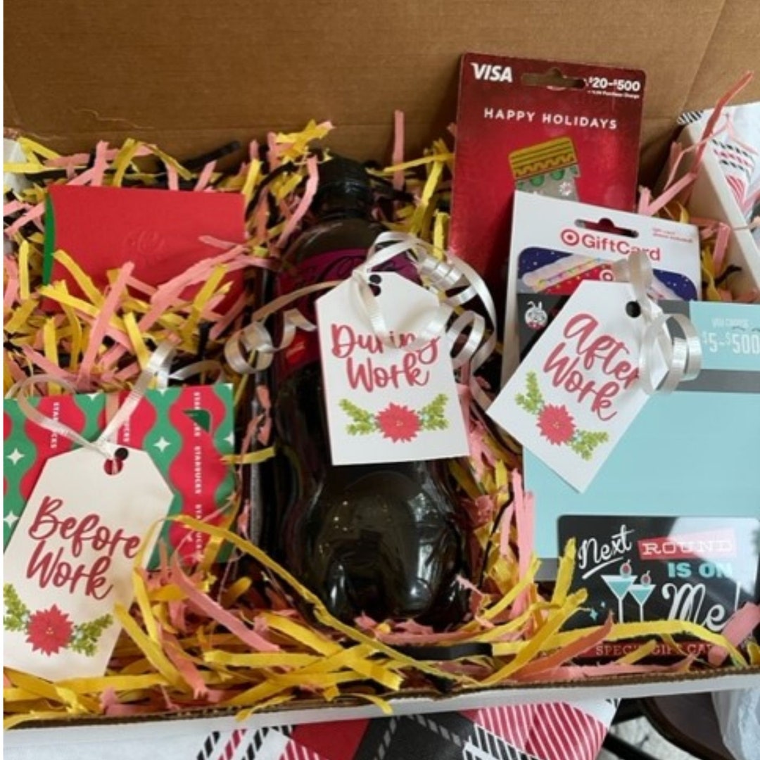 Teacher Gift Printable Tag, Co-worker Gift Tag Printable, Before Work ...