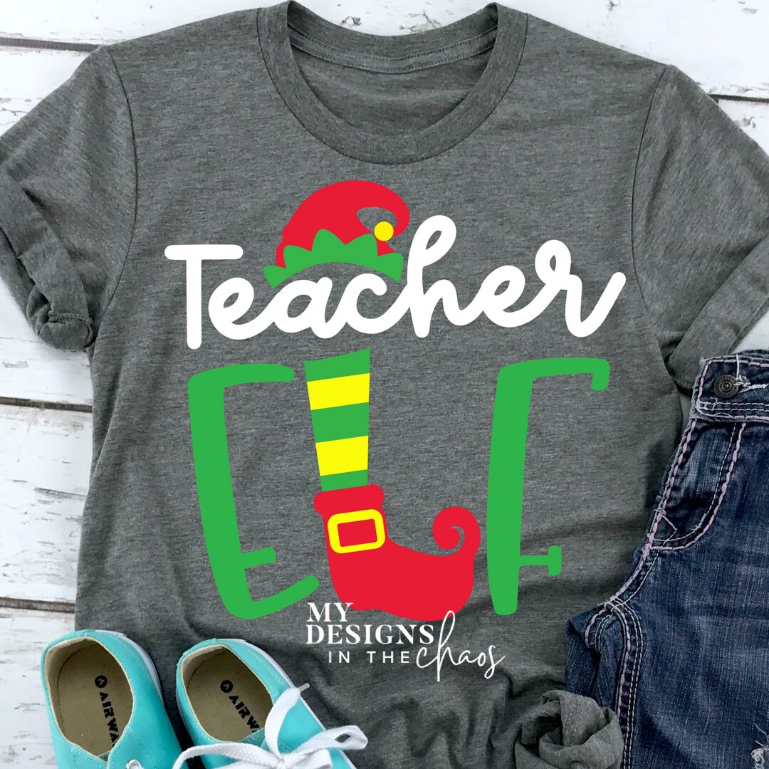 Teacher Elf SVG, Elf Svg File for Cricut and Silhouette, Christmas Svg ...
