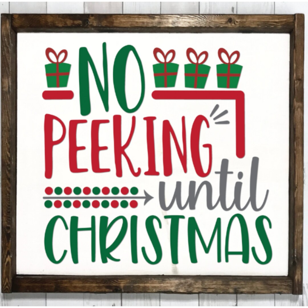 No Peeking Gift Tag SVG File for Silhouette and Cricut Cutting - Etsy ...