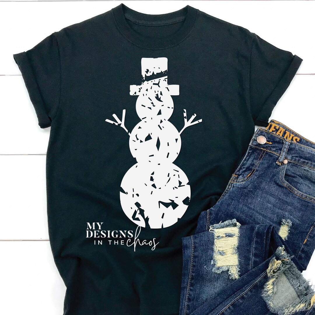 Grunge Snowmen Outline SVG, Snowmen Svg Cricut and Silhouette ...