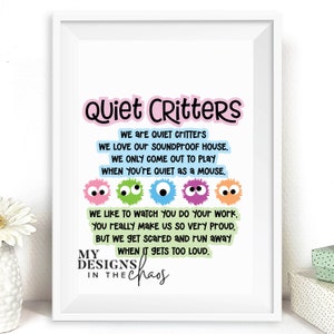Quiet Critter Poem SVG, Behavior Management Fuzzies SVG File for ...