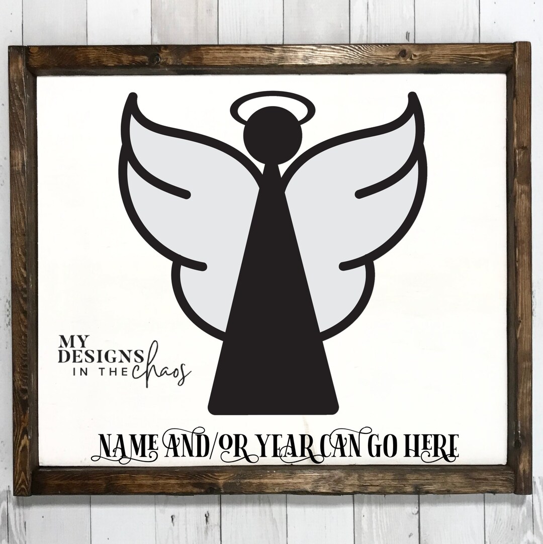 Angel SVG File, Angel Clipart, Loved One in Heaven SVG, in Memory of ...