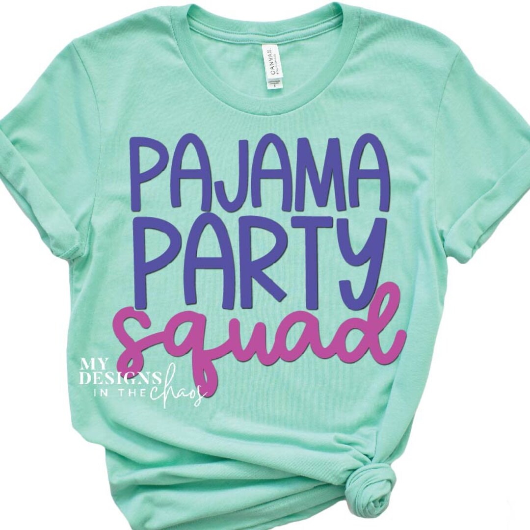 Pajama Party SVG File for Silhouette or Cricut Cutting Machine | Pajama ...