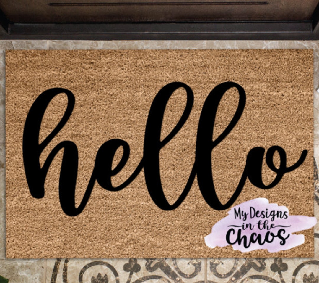 Hello SVG File, Home Decor SVG for Cricut and Silhouette, Home Doormat ...