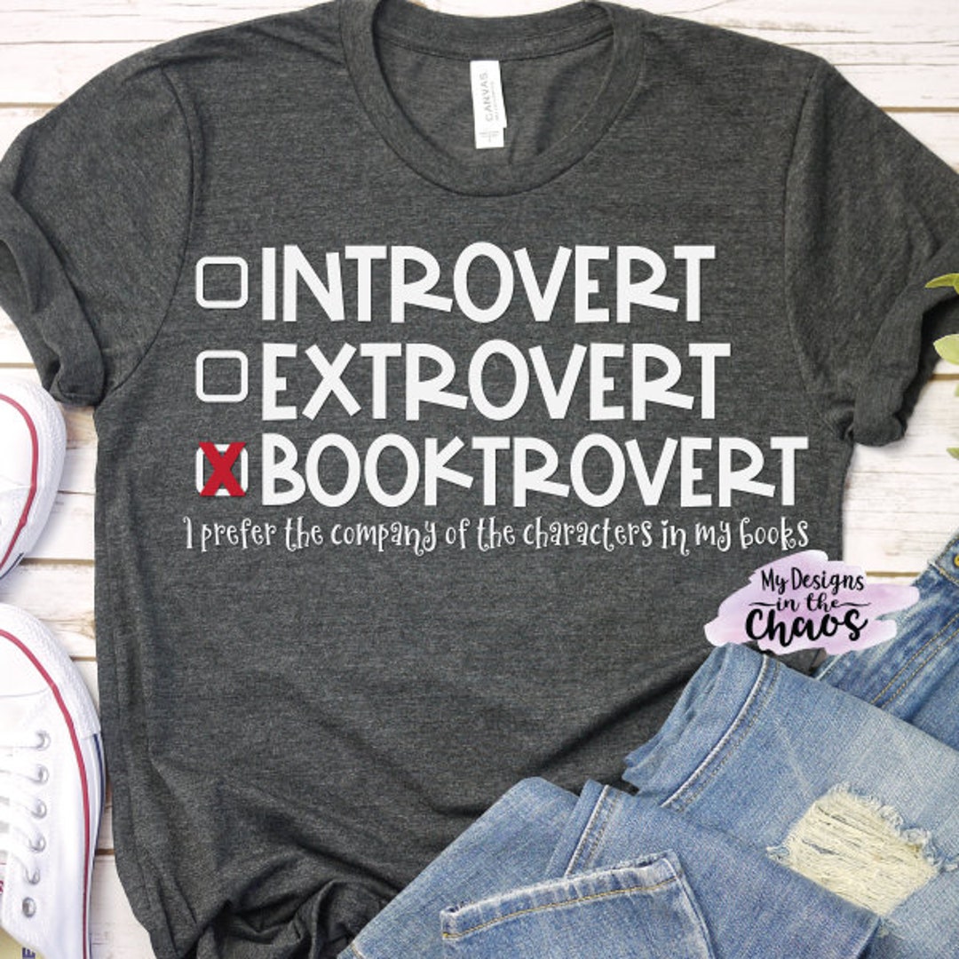 Booktrovert Svg, Book Lover Svg File for Silhouette or Cricut ...