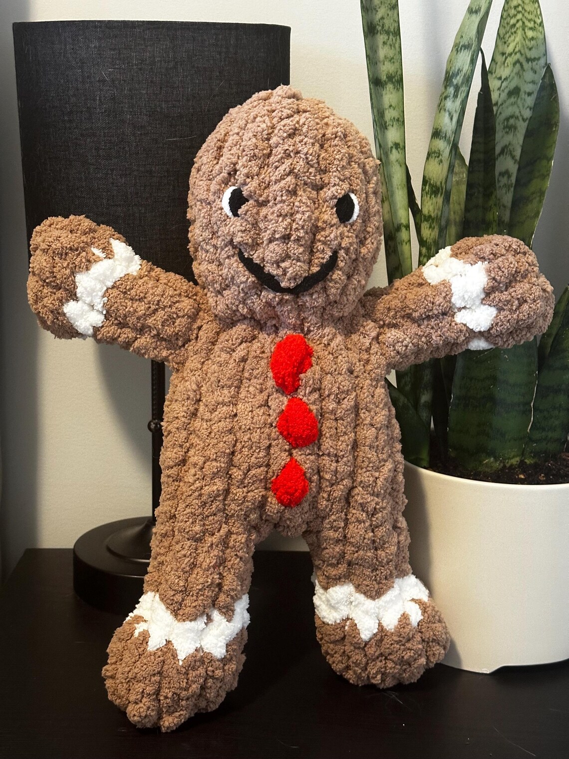 Gingy Snugglie, Christmas, Gingerbread, Finger Knit, Chunky Yarn ...