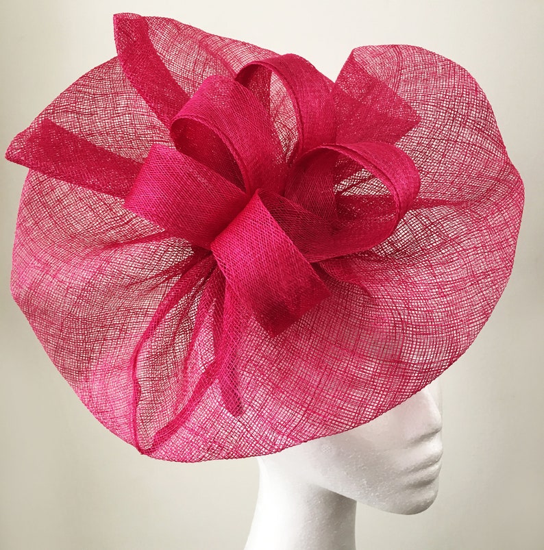Tia Large Bright Red Fascinator, Royal Wedding Hat, Kentucky Derby Hat ...