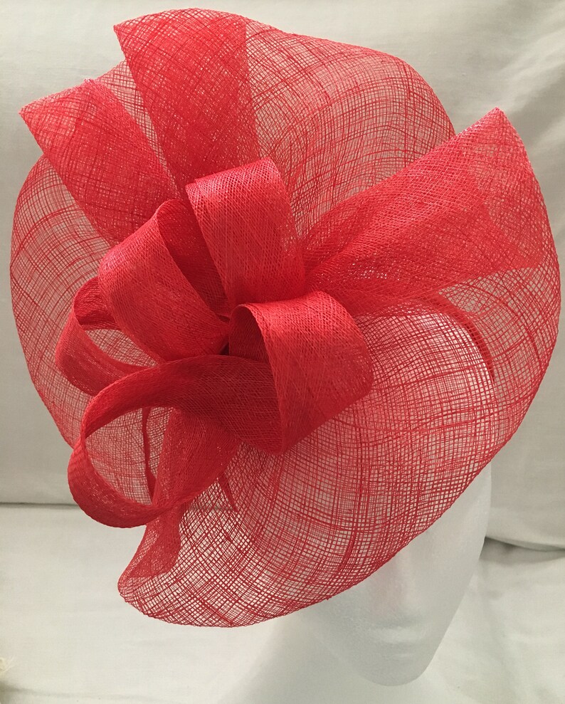 Tia Large Bright Red Fascinator Royal Wedding Hat Kentucky - Etsy