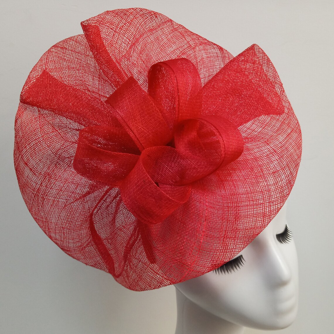 Tia Large Bright Red Fascinator Royal Wedding Hat Kentucky - Etsy