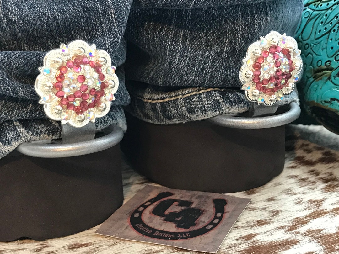 Custom Peace Sign Concho Cuff Keepers Jean Savers Pant Leg - Etsy