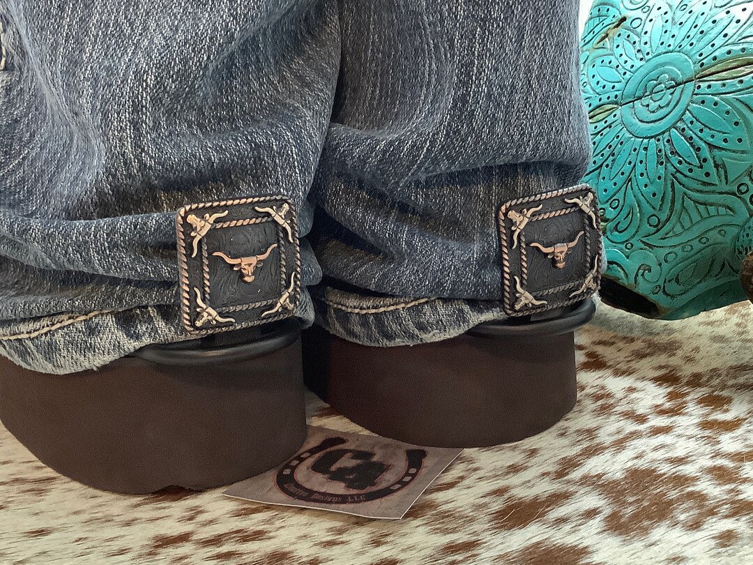 Cuff Keepers Jean Savers Pant Leg Protectors Steer Head - Etsy