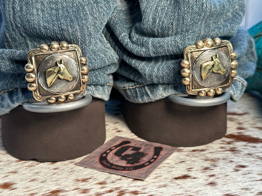 Horse Head Concho Cuff Keepers Jean Savers Pant Leg - Etsy