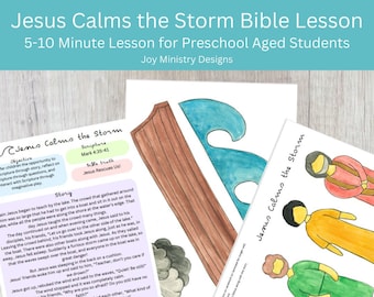 Jesus Walks on Water Preschool/kindergarten Bible Lesson, Homeschool ...