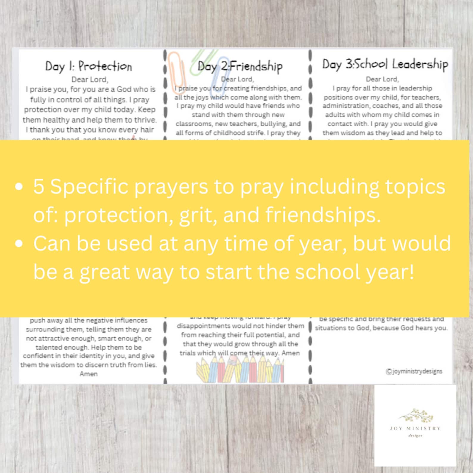 Prayers for Your Student, Back to School Prayer Calendar and Lunch Box ...