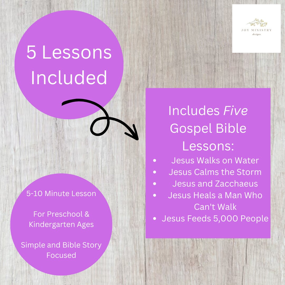 Kids Gospel Bible Lesson Bundle With Five Bible Lessons and ...