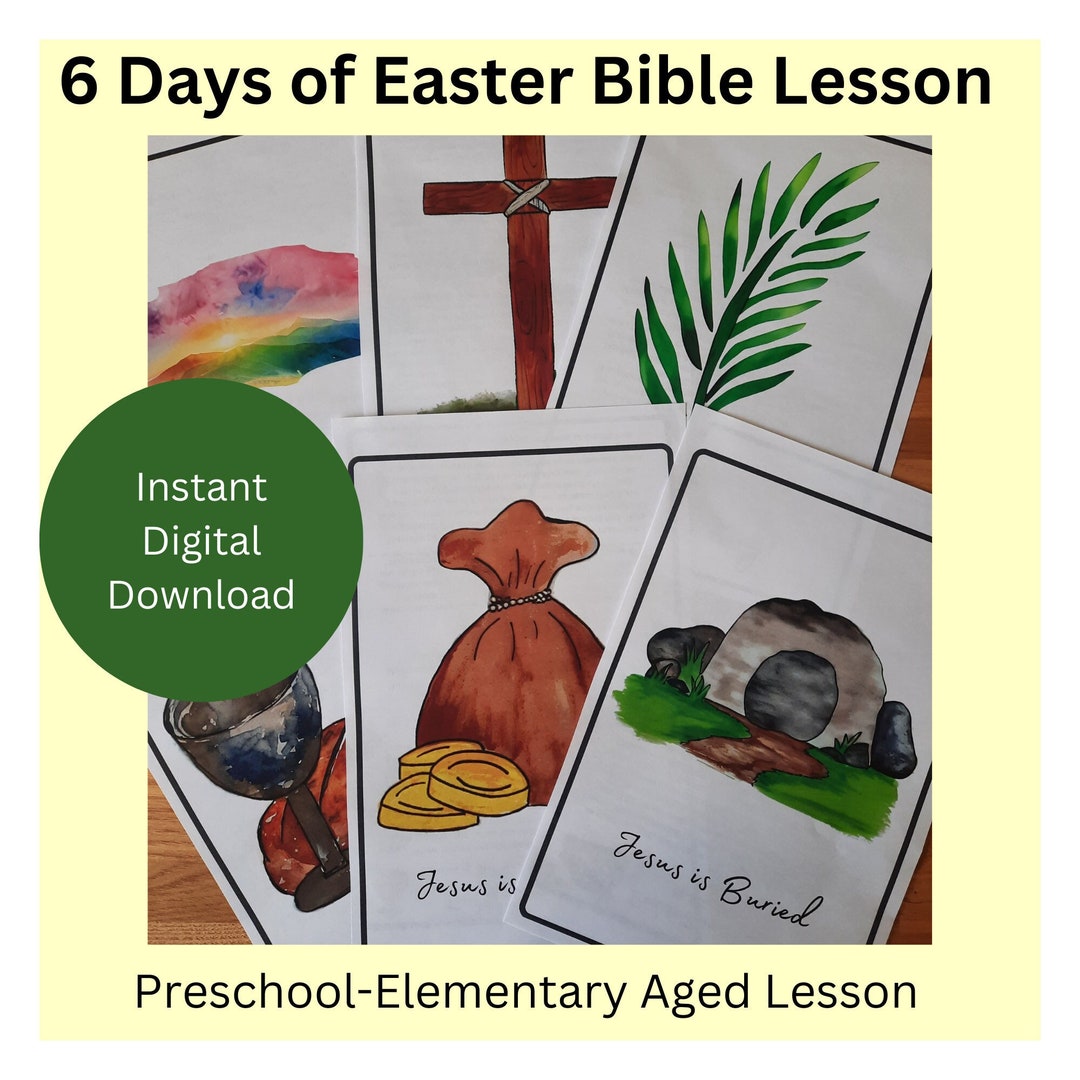 Holy Week 6 Part Children's Bible Lesson, Easter Lesson for Preschool ...