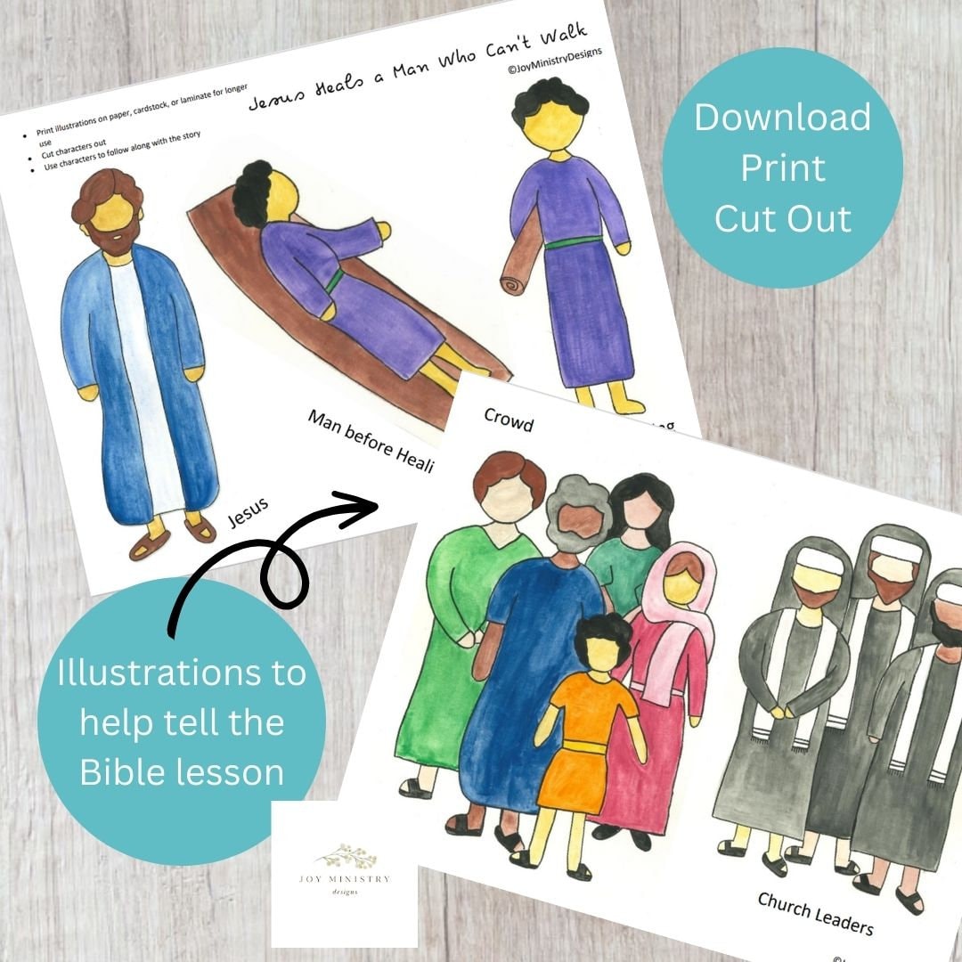 Jesus Heals a Man Preschool/kindergarten Bible Lesson, Homeschool ...