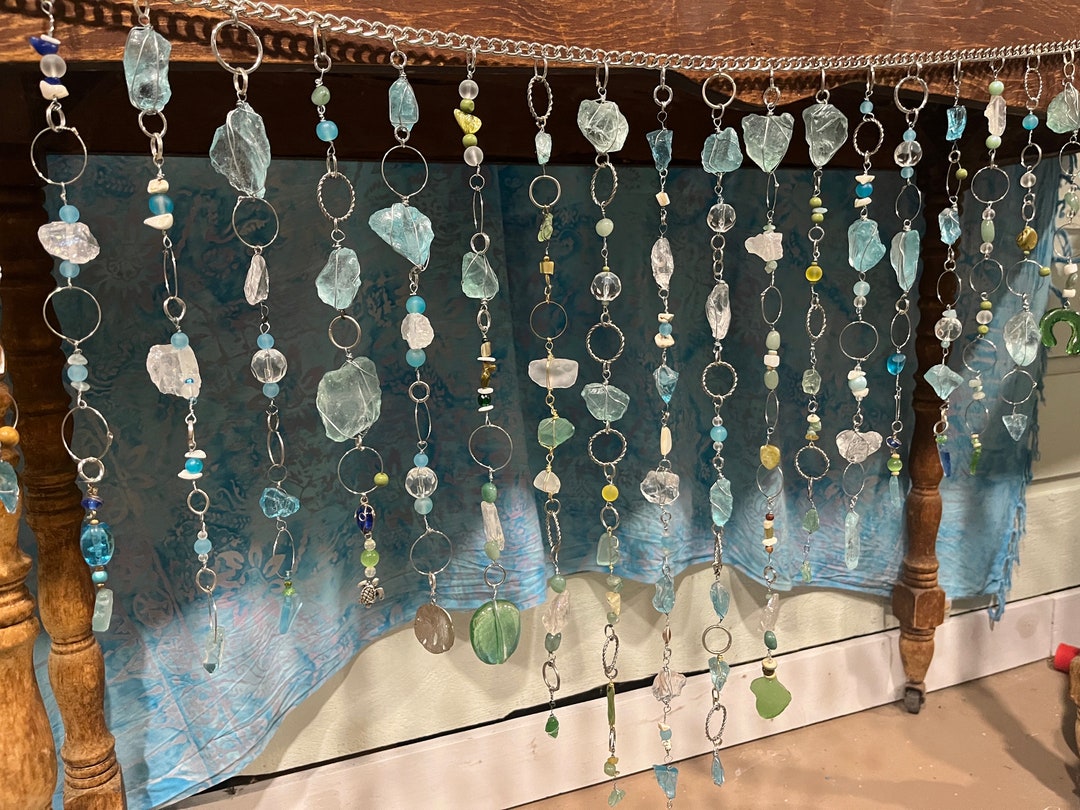 Beach Glass Coastal Window Valance - Etsy