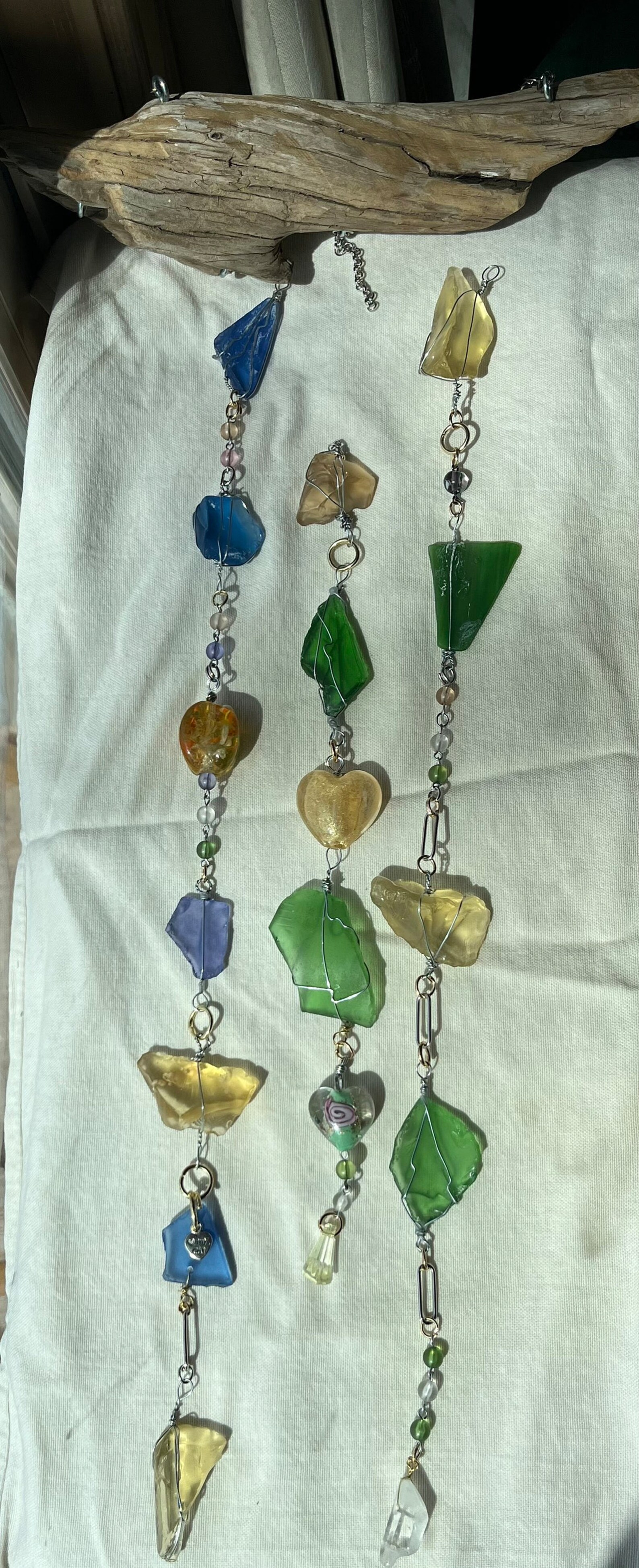 Beach Glass Window Decor 3-strand - Etsy