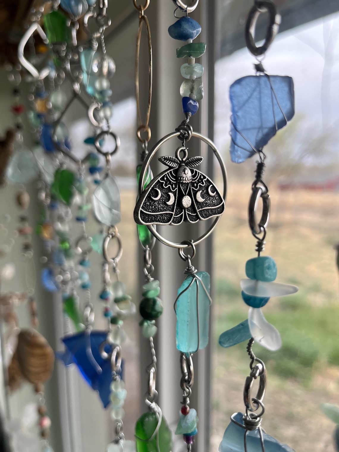 Beach Glass Window Valance Hanging W/ Ocean Theme - Etsy