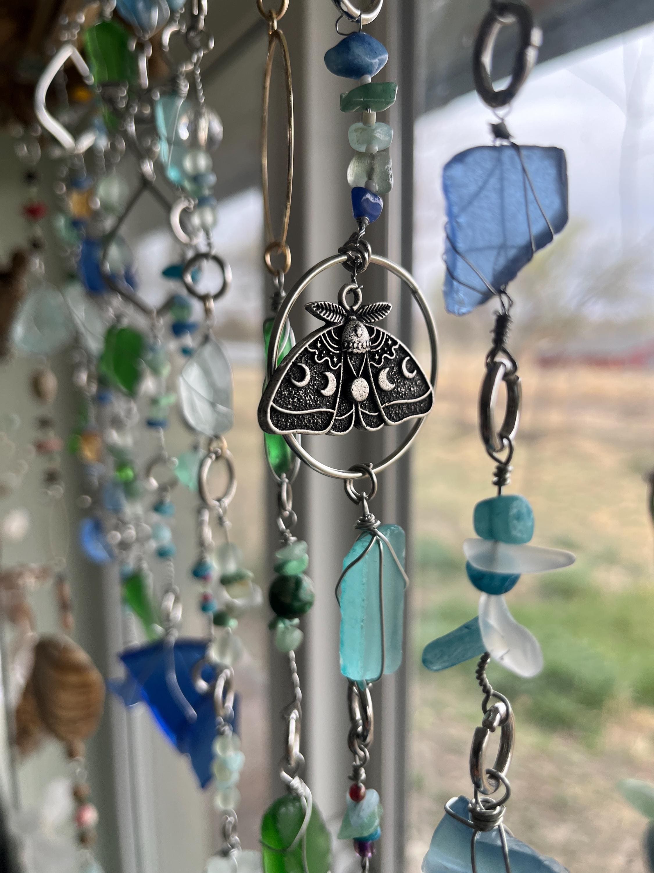 Beach Glass Window Valance Hanging W/ Ocean Theme - Etsy