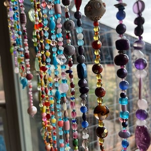 Glass Beaded Curtain Window Decor - Etsy