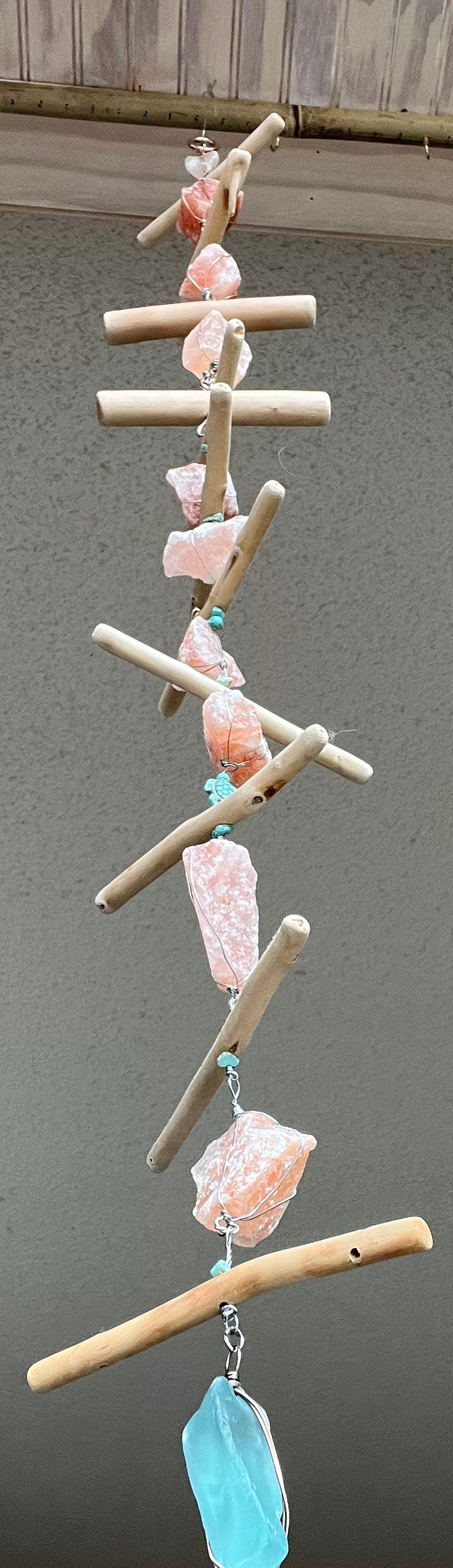 Hanging Himalayan Salt & Driftwood Window Decor - Etsy