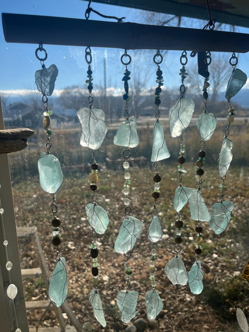 Beach Glass Window Valance Hanging W/ Ocean Theme - Etsy