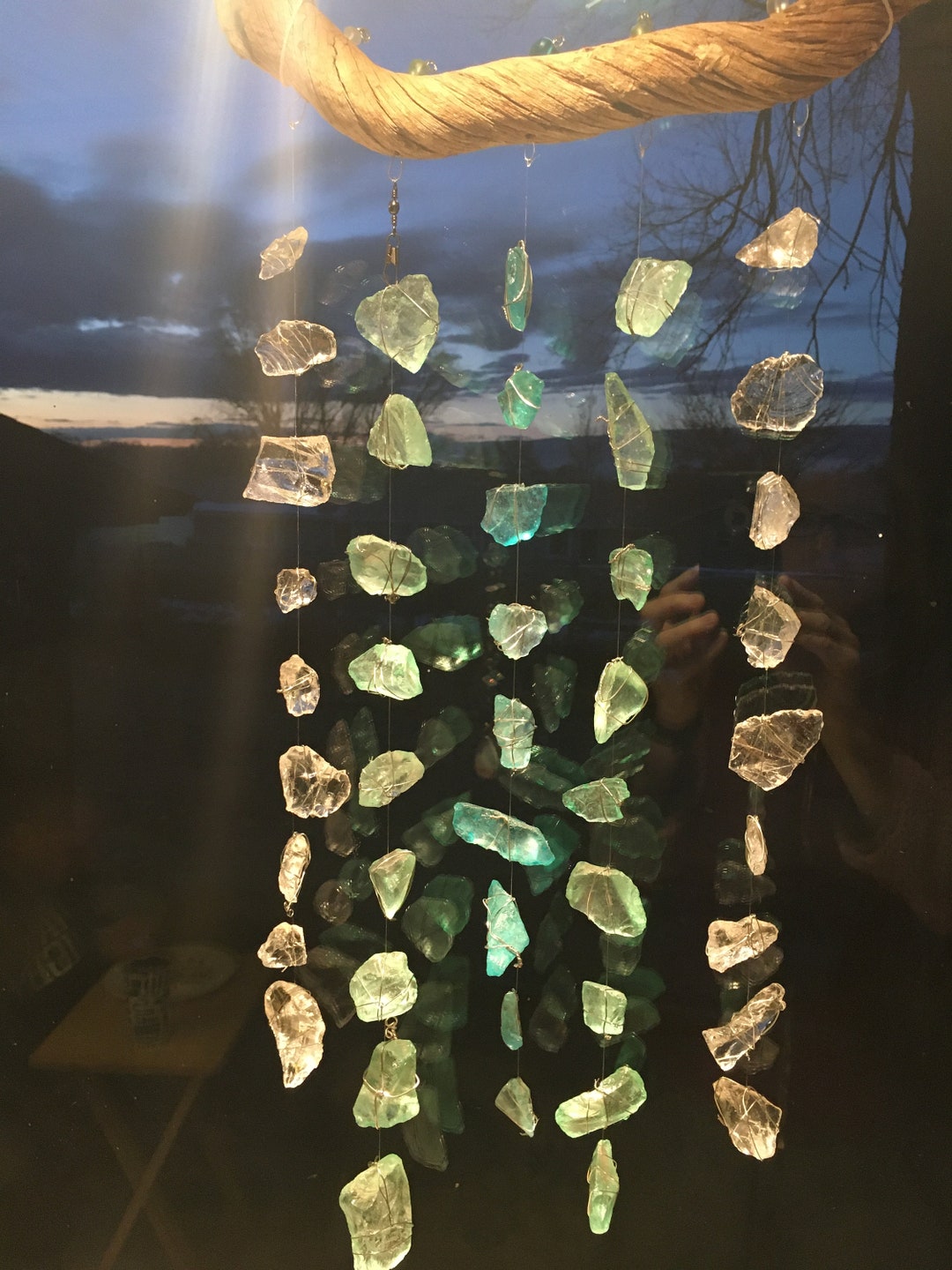 Beach Glass Mobile Sun Catcher - Etsy