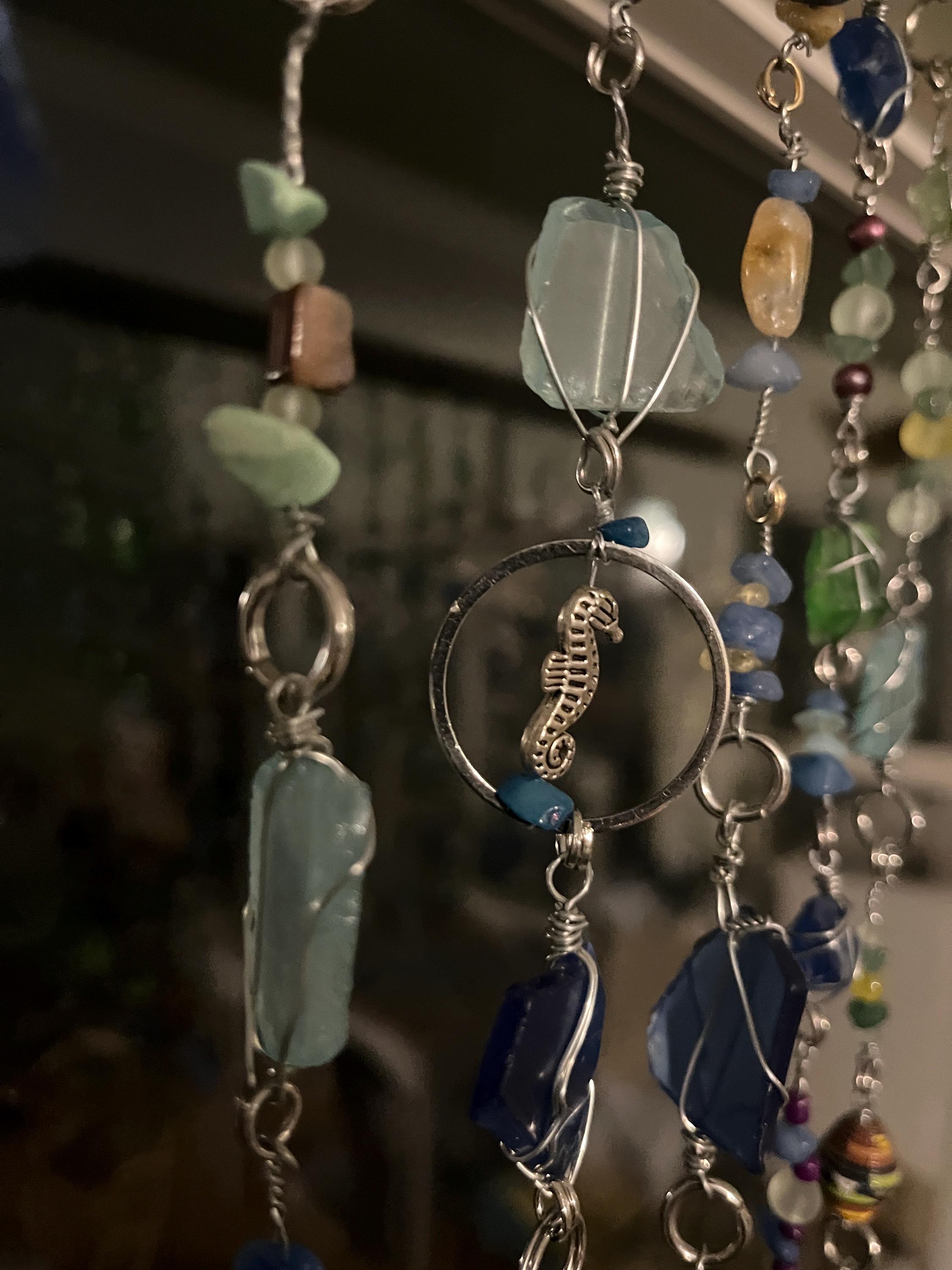 Beach Glass Window Valance Hanging W/ Ocean Theme - Etsy