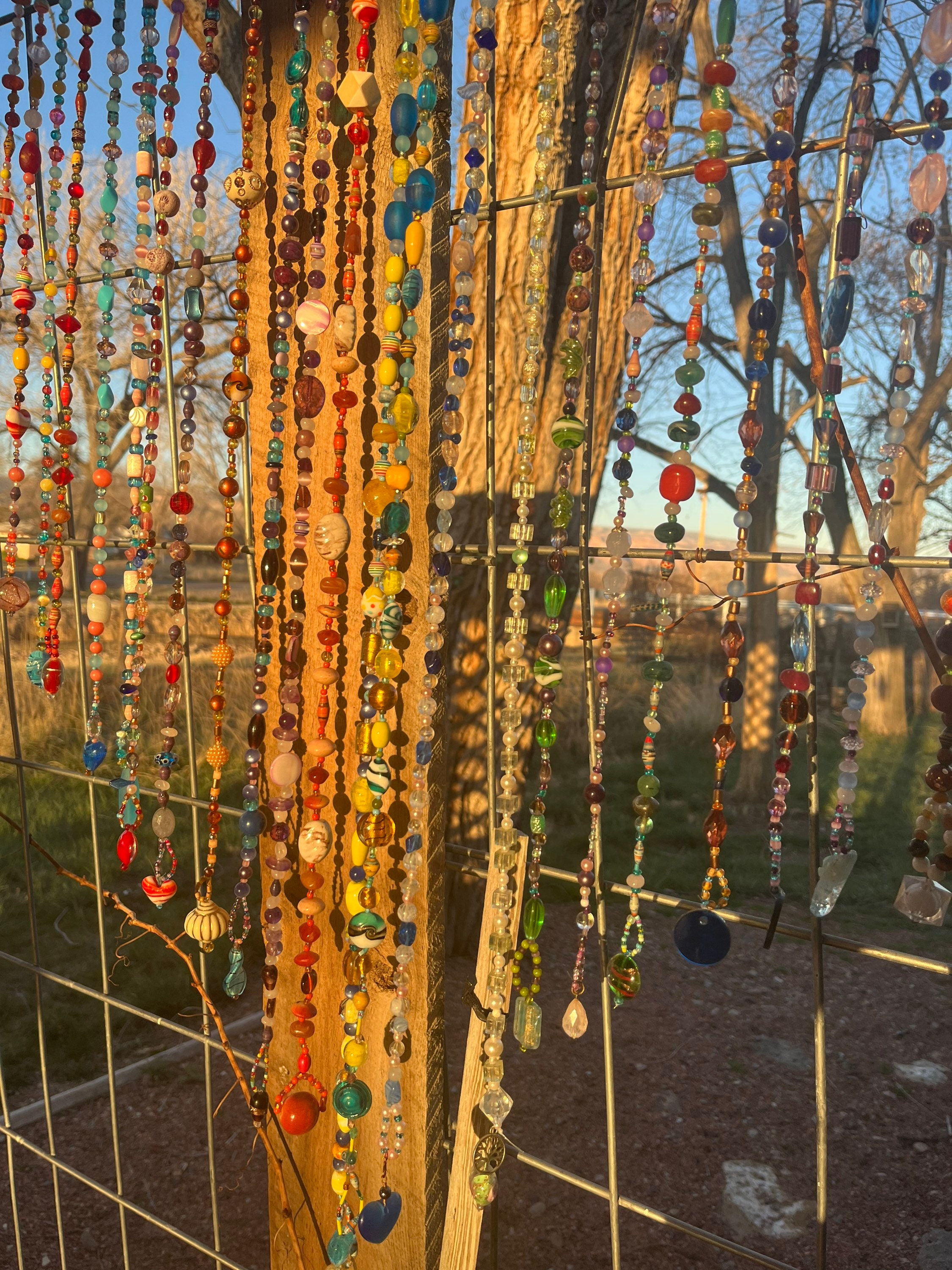 Glass Art Bead Hanging Screen Dun Catcher Window Valances - Etsy