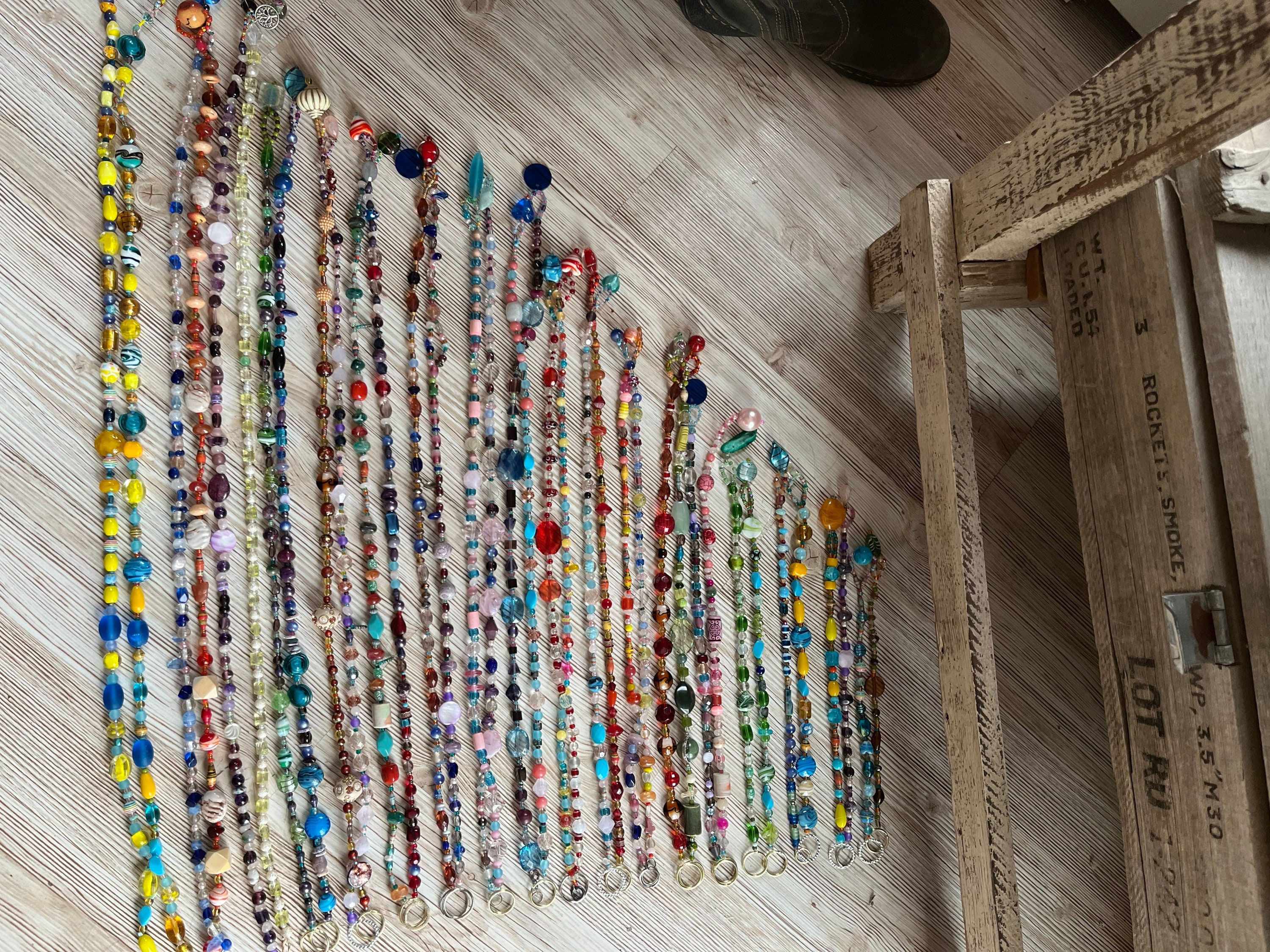 Glass Art Bead Hanging Screen Dun Catcher Window Valances - Etsy