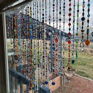 Glass Beaded Curtain Window Decor - Etsy