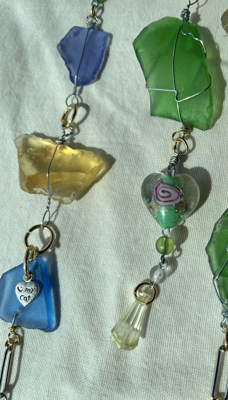 Beach Glass Window Decor 3-strand - Etsy