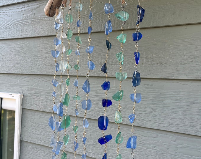 Beach N Sea Glass Sun Wind Chime Mobile - Etsy