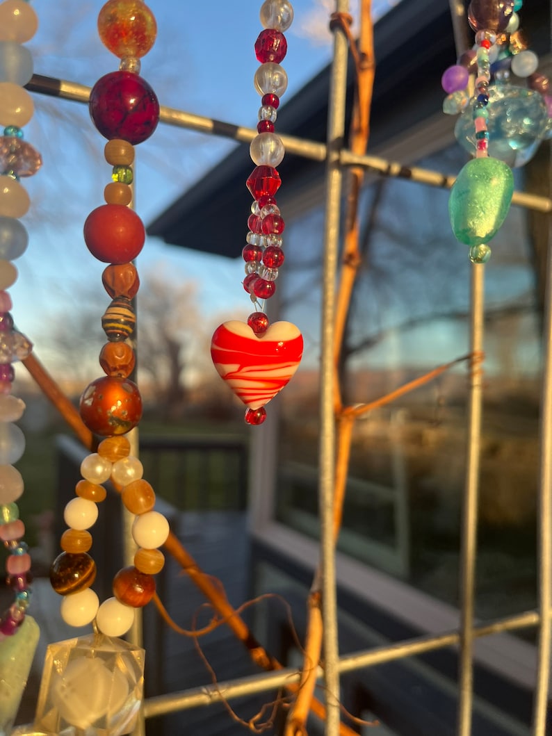 Glass Art Bead Hanging Screen Dun Catcher Window Valances - Etsy