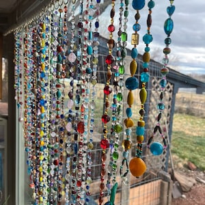 Glass Beaded Curtain Window Decor - Etsy
