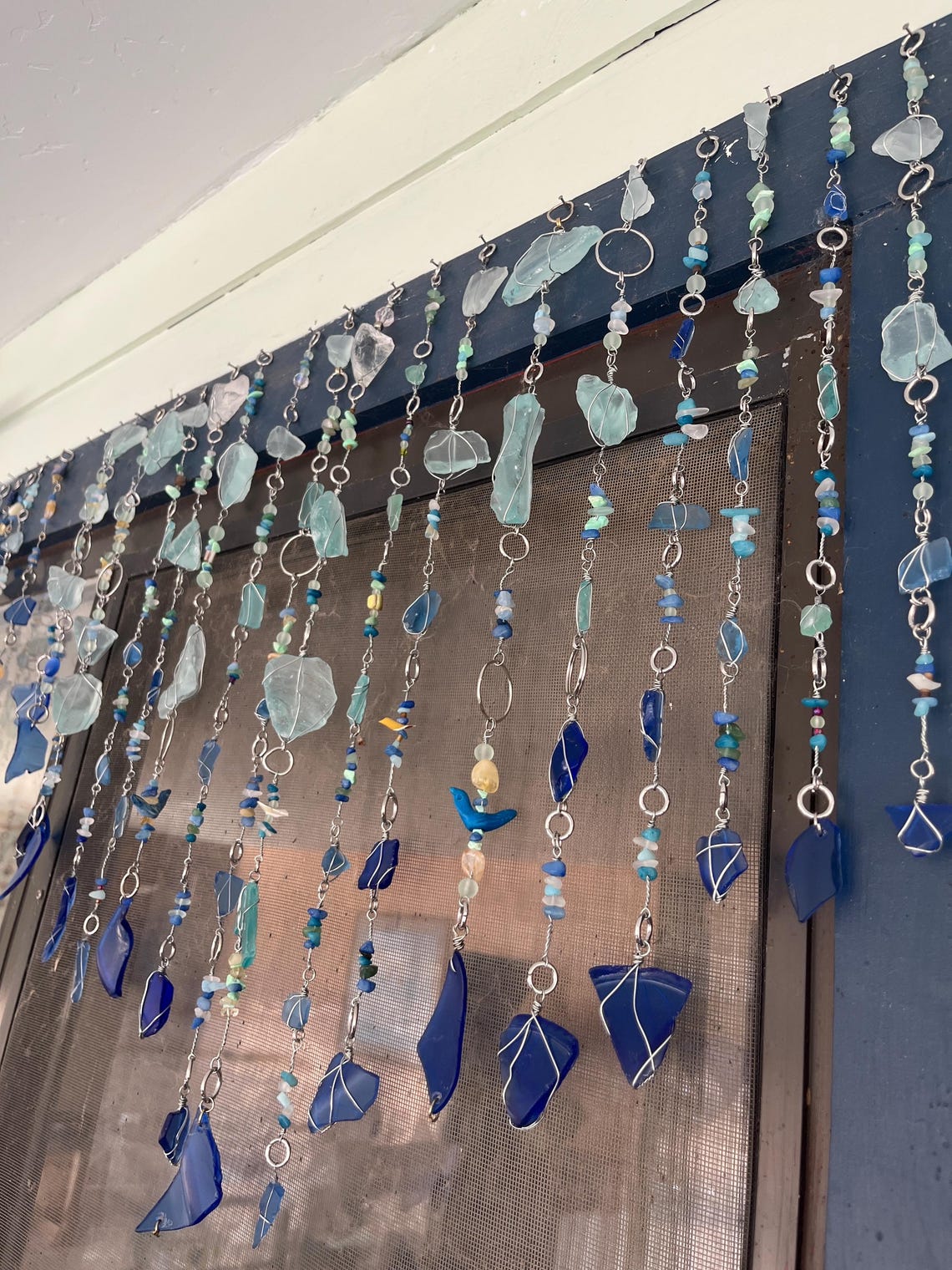 Beach Glass Ocean Colors Window Valance - Etsy