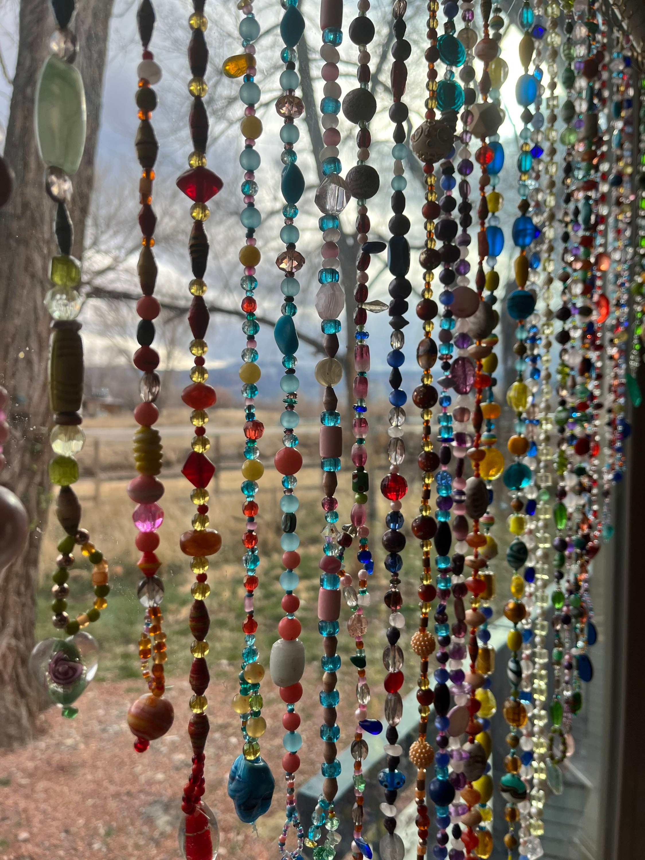 Glass Beaded Curtain Window Decor - Etsy